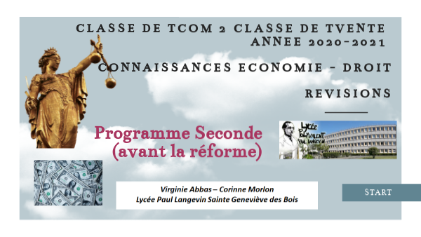 Classe de TCOM2 - Révision Economie - Droit (Seconde avant réforme)
