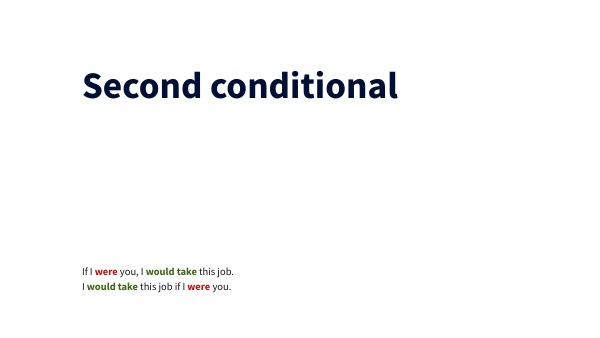 Second conditional | Genially