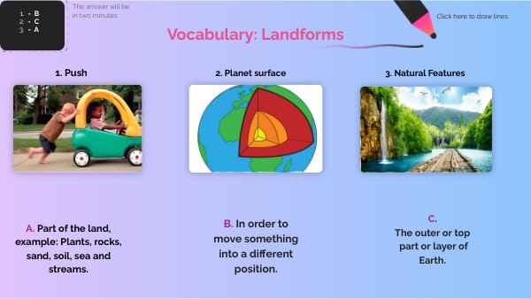 Vocabulary: Landforms | Genially