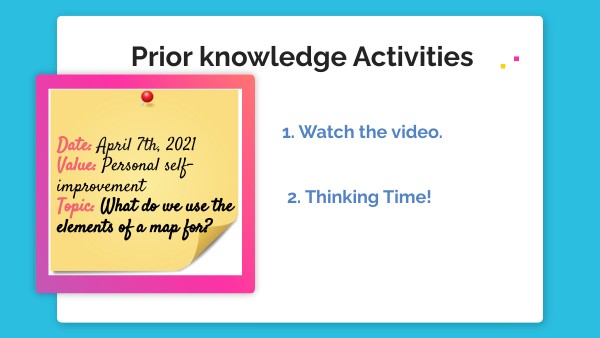 What do we use the elements of a map for?