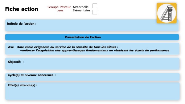Fiches actions