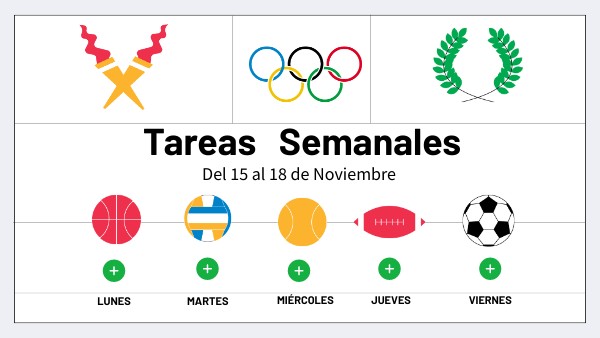 Tareas Semanales. | Genially
