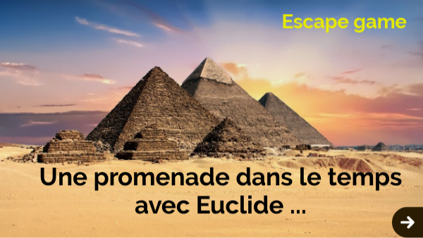 Escape game : promenade avec Euclide | Genially