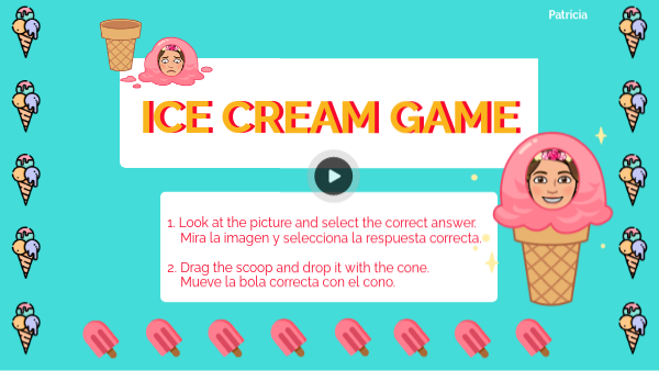 ice cream game. food. CP