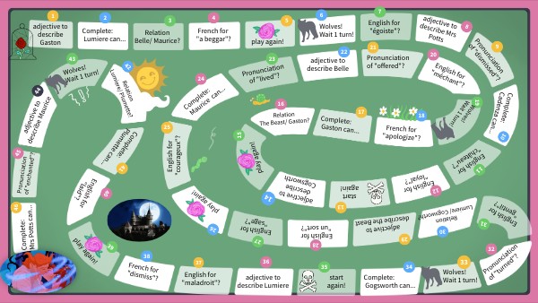 beauty and the beast board game | Genially