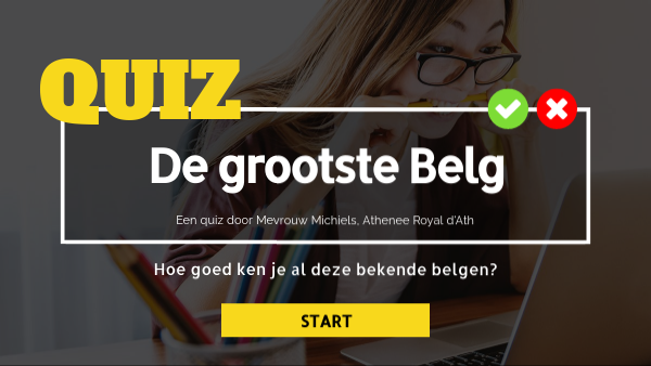 De grootste Belg - Quiz | Genially