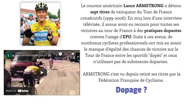 Les effets du dopage et les risques pour la santé | Genially