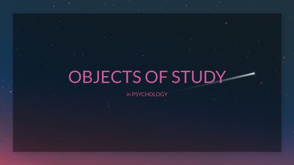 TERM I, Module 1: OBJECTS OF STUDY | Genially