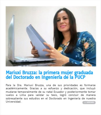 Mariuxi Bruzza: la primera mujer graduada del Doctorado en Ingeniería ...
