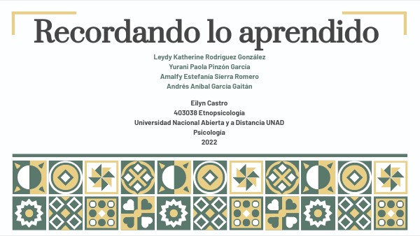 Recordando lo aprendido