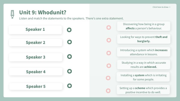 Activate B1+ Unit 9 Listening | Genially