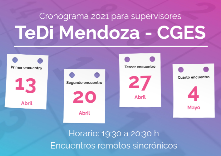 TeDi 2021 - Cronograma para supervisores