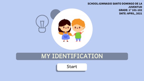 MY IDENTIFICATION 1° | Genially