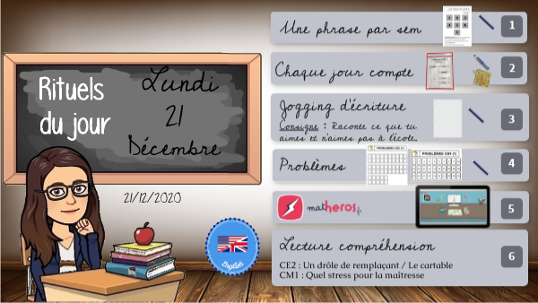 Rituels P1&2 - 2020/2021 | Genially