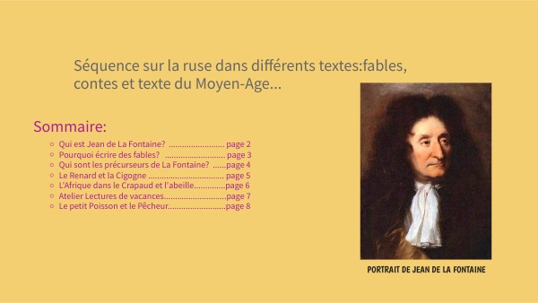 Séquence sur la ruse et la fable