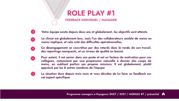ROLE PLAY #1 MANAGER