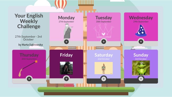 English weekly challenge Fantasy Worlds / Flags