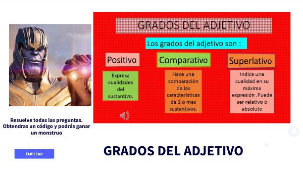 Grados del adjetivo
