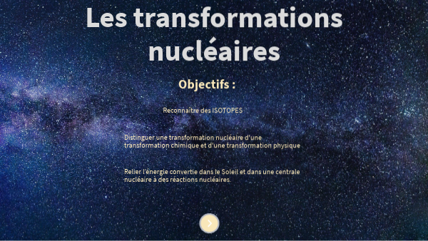 Les transformations nucléaires (début de cours)