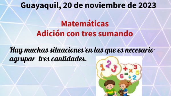 Adición con tres sumando