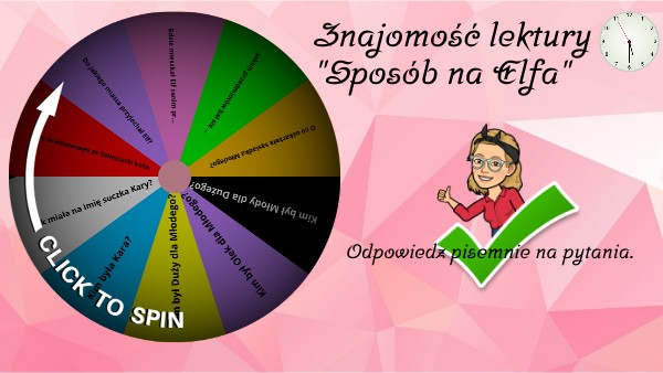 Odpowiedz na pytania do lektury "Sposób na Elfa".