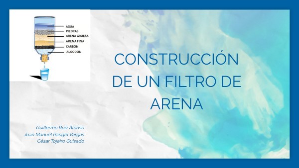 FILTRO DE ARENA | Genially