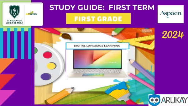 STUDY GUIDE DIGITAL LANGUAGE LEARNING FIRST GRADE FIRST TERM 2024 ...