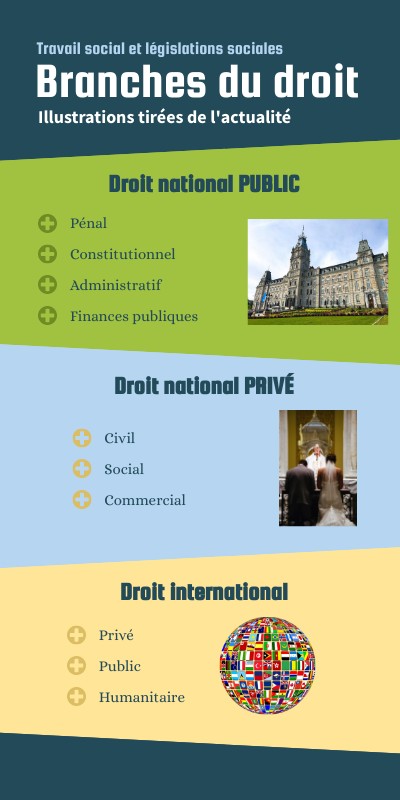 Législations 2023A - Branches du droit | Genially