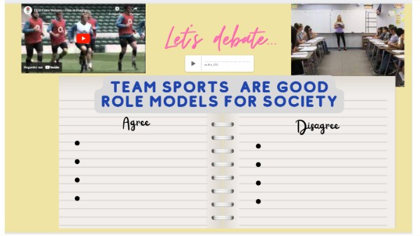Let's debate : Team sports and society