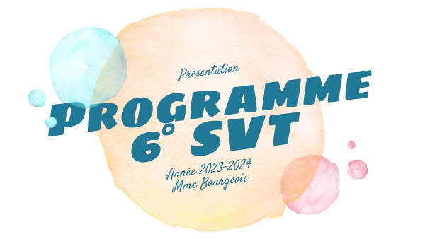 PROGRAMME 6° | Genially