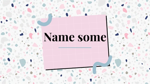 Name some... basic vocabulary