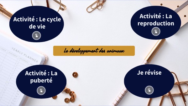 Plan de travail 6e Développement des animaux | Genially