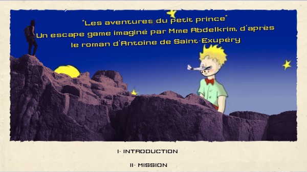 Le Petit Prince - escape game | Genially