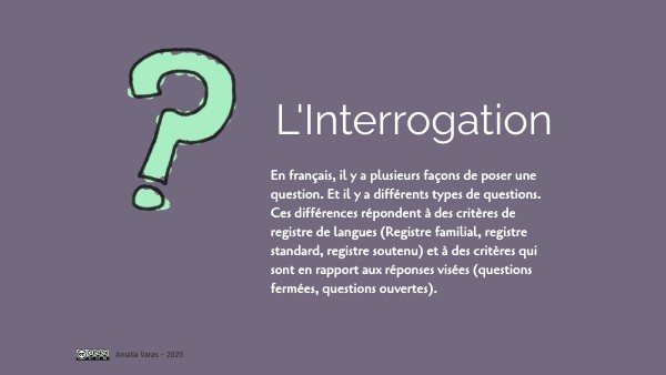 L'interrogation 1 | Genially