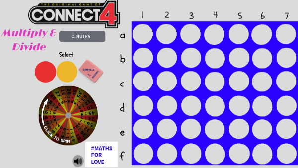 CONNECT 4 multiply÷ | Genially