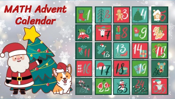 Math Advent Calendar | Genially