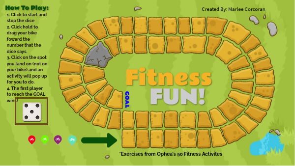 Mrs. Corcoran's Fitness Fun Board Game | Genially