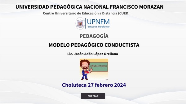 Modelo Pedagógico Conductista | Genially