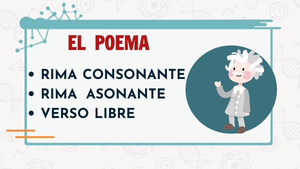 El poema - Rima consonante y asonante - versos libres | Genially