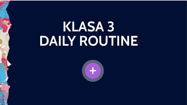 klasa 3 tiger&friends everyday activities | Genially