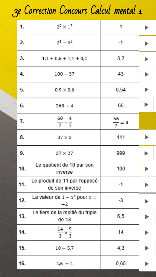 3e Concours calcul mental 1