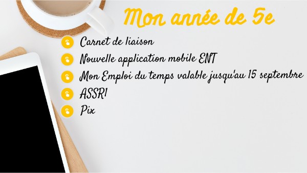 Mon année de 5e | Genially