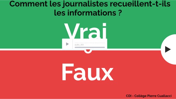 Copie - Recueillir les infos | Genially