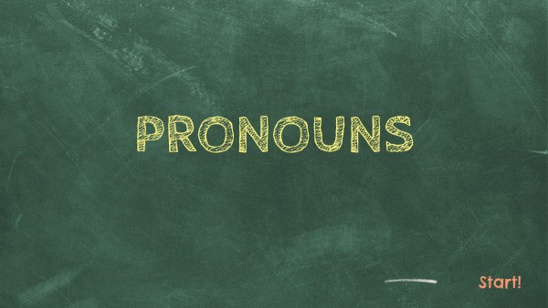 PRONOUNS - ANIMATED CHALKBOARD PRESENTATION