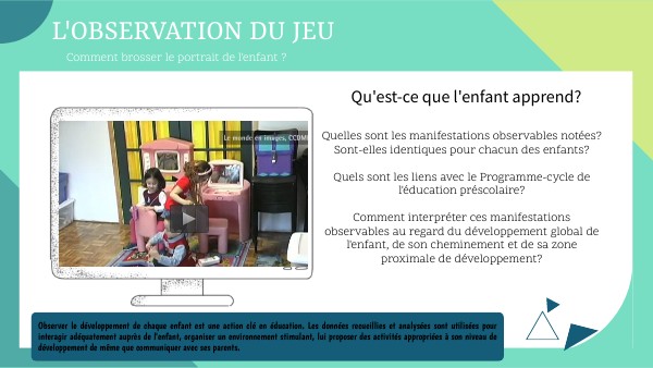 Observer le jeu | Genially