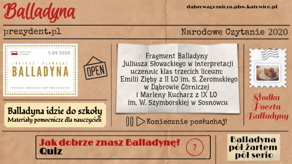 Balladyna. Narodowe Czytanie 2020. | Genially