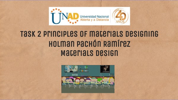 Task 2 Principles of materials designing