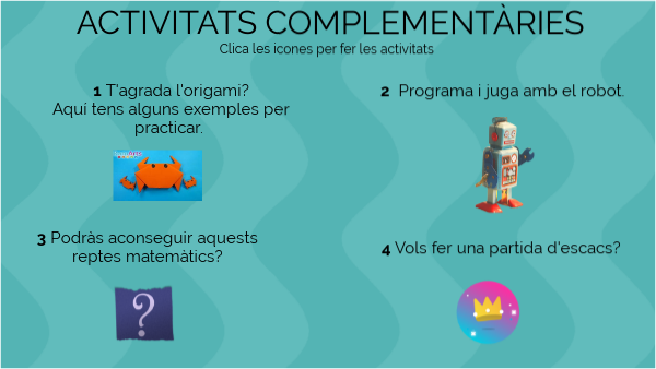 ACTIVITATS COMPLEMENTÀRIES 12-19 MAIG | Genially