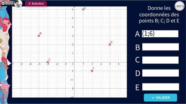 relatifs dans repère 5eme | Genially