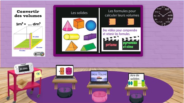 Volume et aire de solides formules | Genially